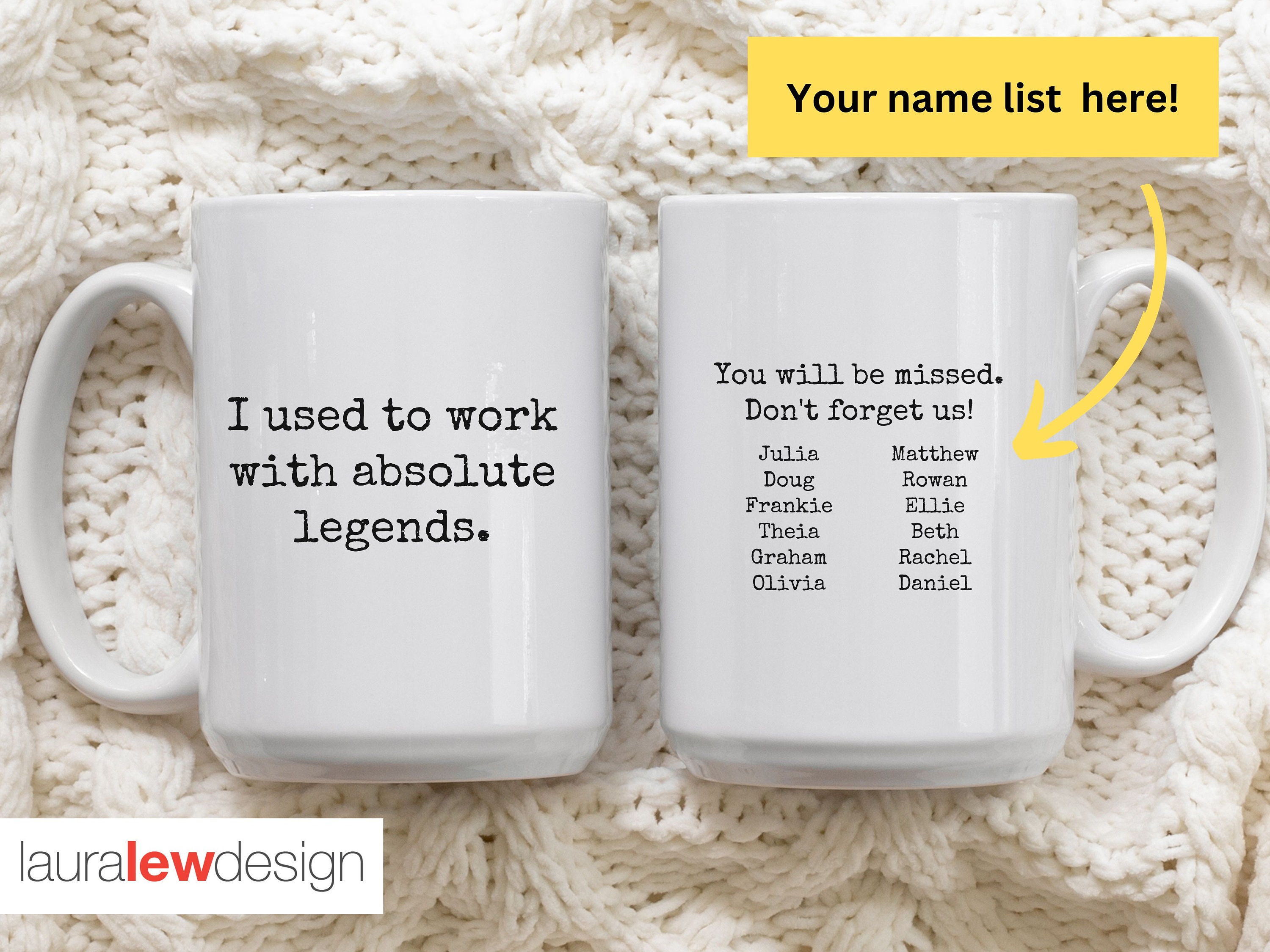 I Used to Work With Absolute Legends Mug, Custom Farewell Gift, Custom ...