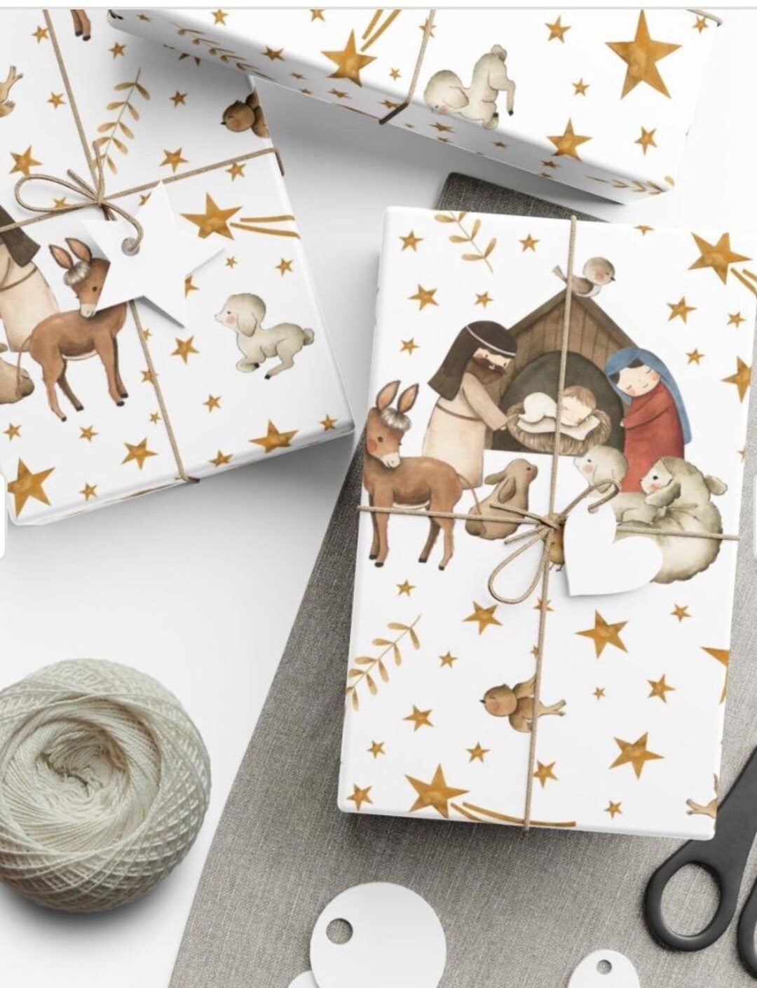 Nativity Scene Wrapping Paper Sheets - Etsy