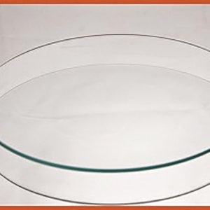 9 Inch Round Bent Clear Glass Plate 1/8 Thick - Round Glass Plate for ...