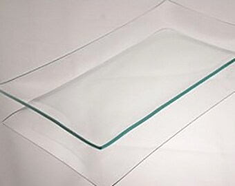 6 X 12 Inch Rectangle Bent Clear Glass Plate 1/8 Thick | Etsy