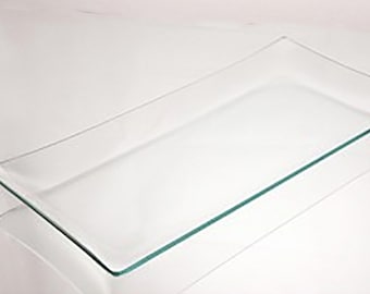 6 X 12 Inch Rectangle Shallow Bent Clear Glass Plate 1/8 Thick | Etsy