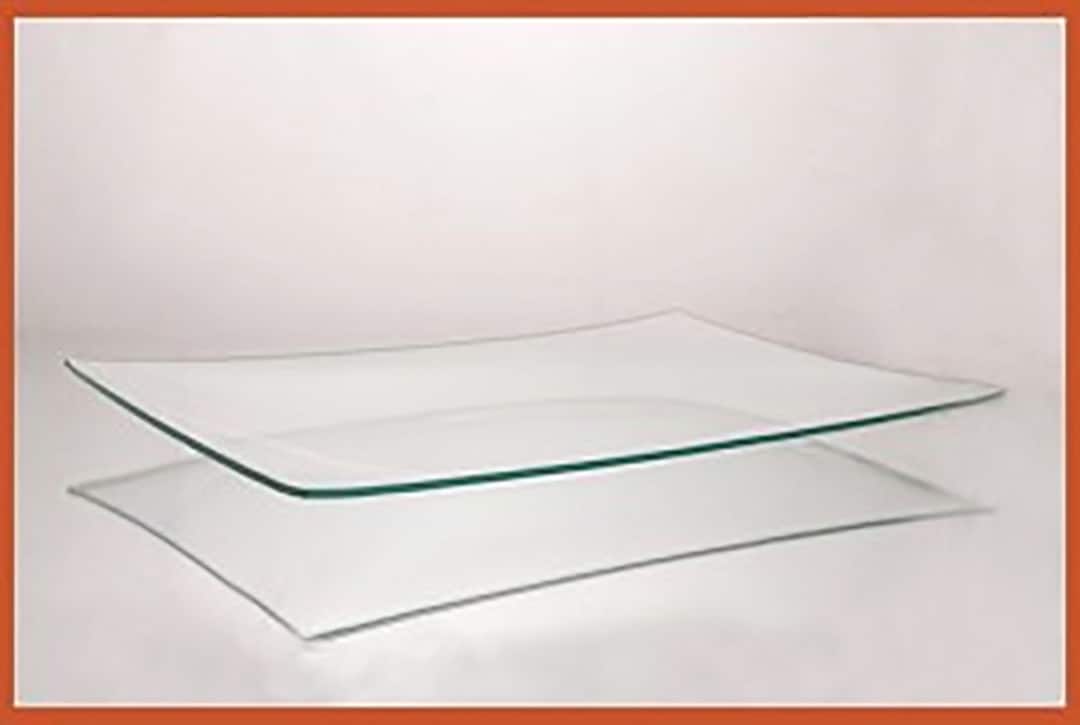 8 X 12 Inch Rectangle Bent Clear Glass Plate 1/8 Thick -rectangle Glass ...