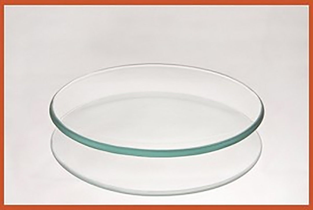 5 1/4 Inch Round Clear Bent Glass Plate 3/16 Thick - Round Glass Plate ...