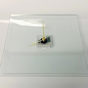 11 Inch Square Clear Glass Clock Face 1/8 Thick Mechanism Included ...