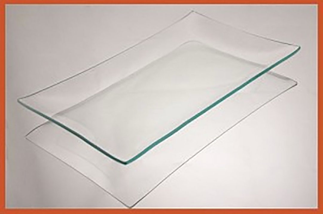 6 X 10 Inch Rectangle Bent Clear Glass Plate 3/16" Thick- Rectangle ...