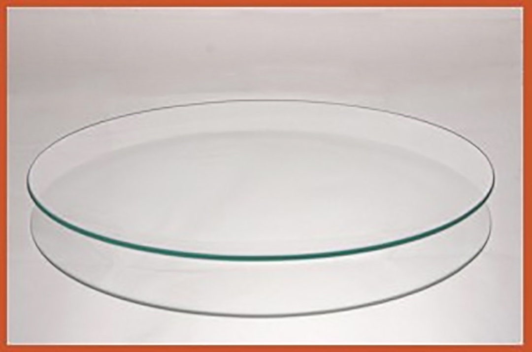 10 Inch Round Clear Bent Glass Plate 1/8 Thick- Round Glass Plate for ...