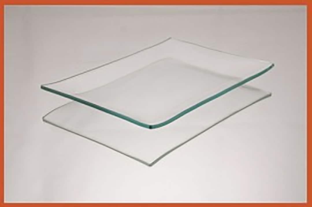 4 1/2 X 6 1/2 Inch Rectangle Clear Bent Glass Plate 1/8 Thick ...