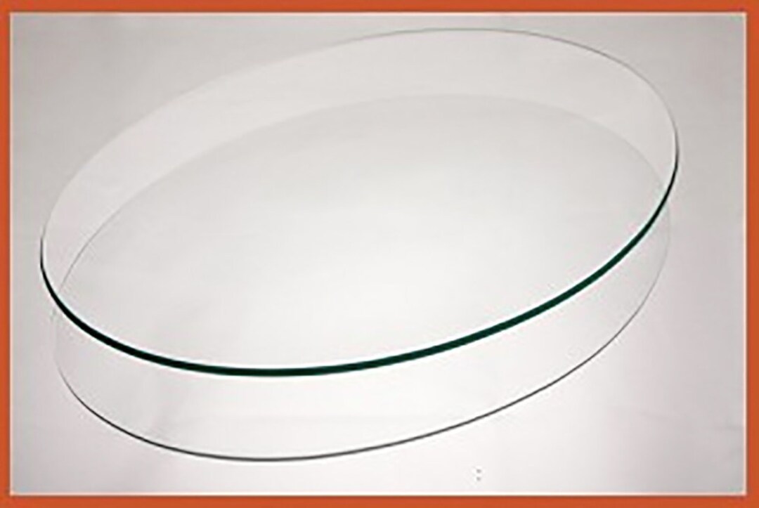 9 Inch X 12 Inch Oval Bent Clear Glass Plate 1/8" Thick - Oval Glass ...