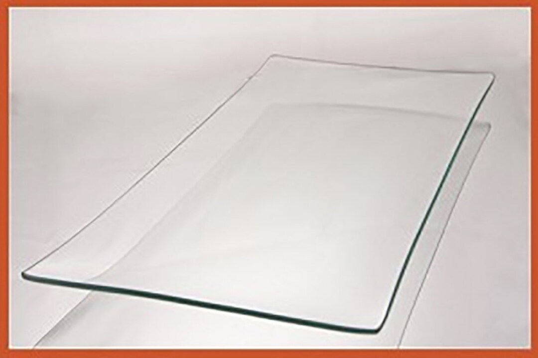 7 X 16 Inch Rectangle Bent Clear Glass Plate 1/8 Thick- Rectangle Glass ...