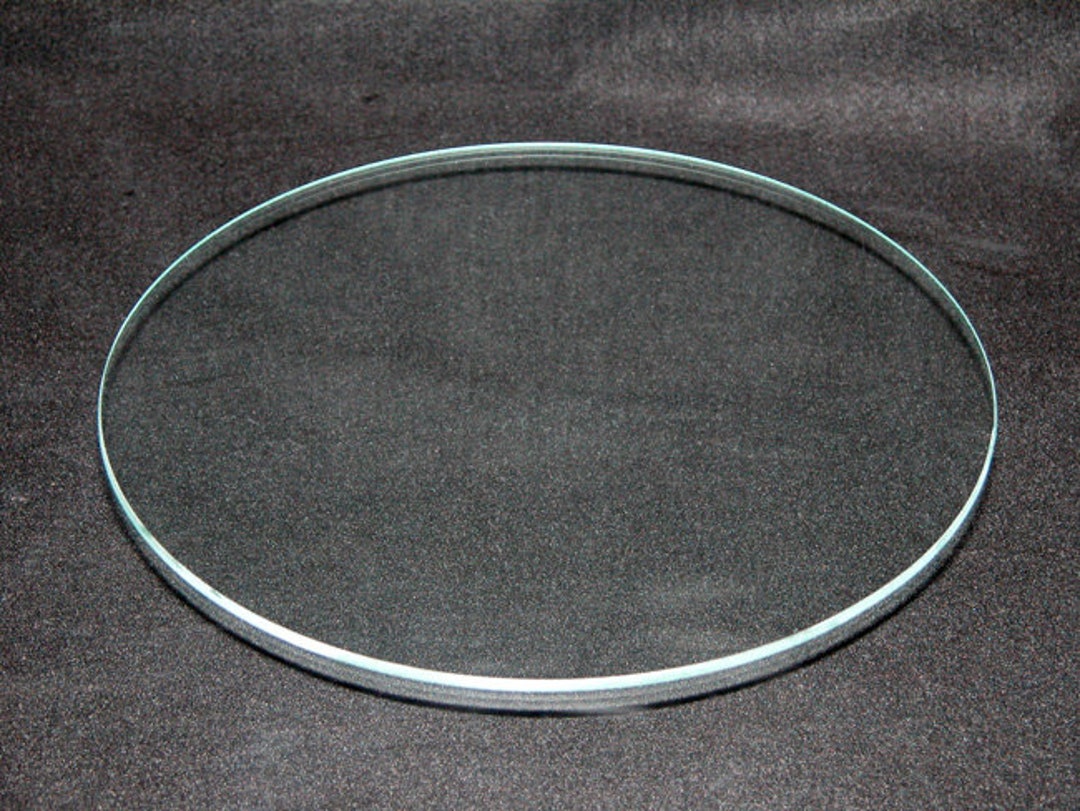 13 Round 1/8" Thick Flat Glass, Diamond Ground Edge, Handmade in the ...