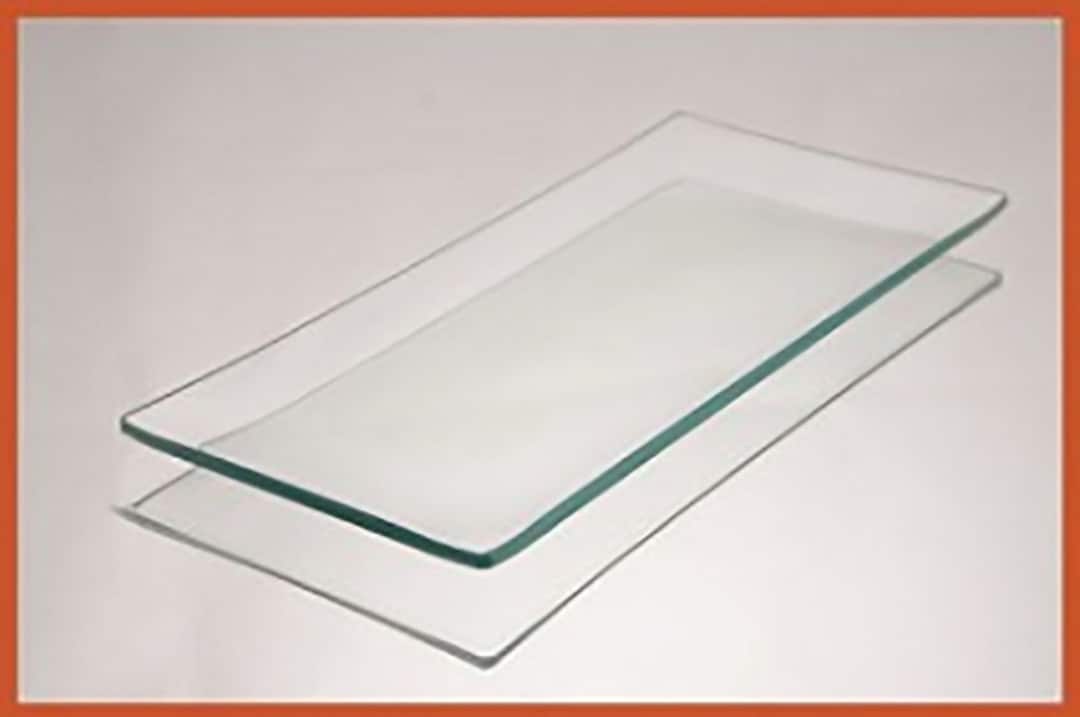 3 1/2 X 7 1/2 Inch Rectangle Bent Clear Glass Plate 1/8 Thick ...
