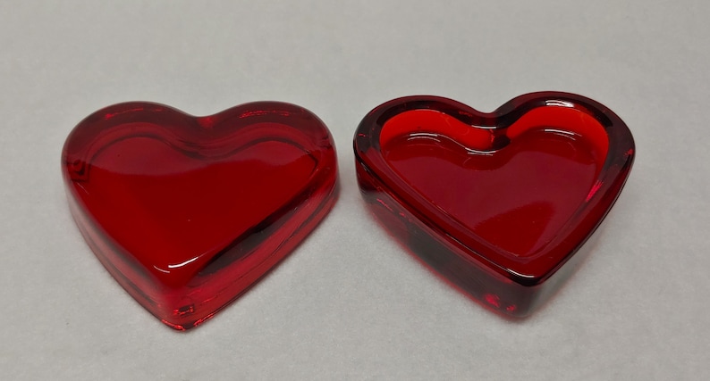 Red Heart Paperweight 3 1/2 Inch Heart Red Crystal - Etsy