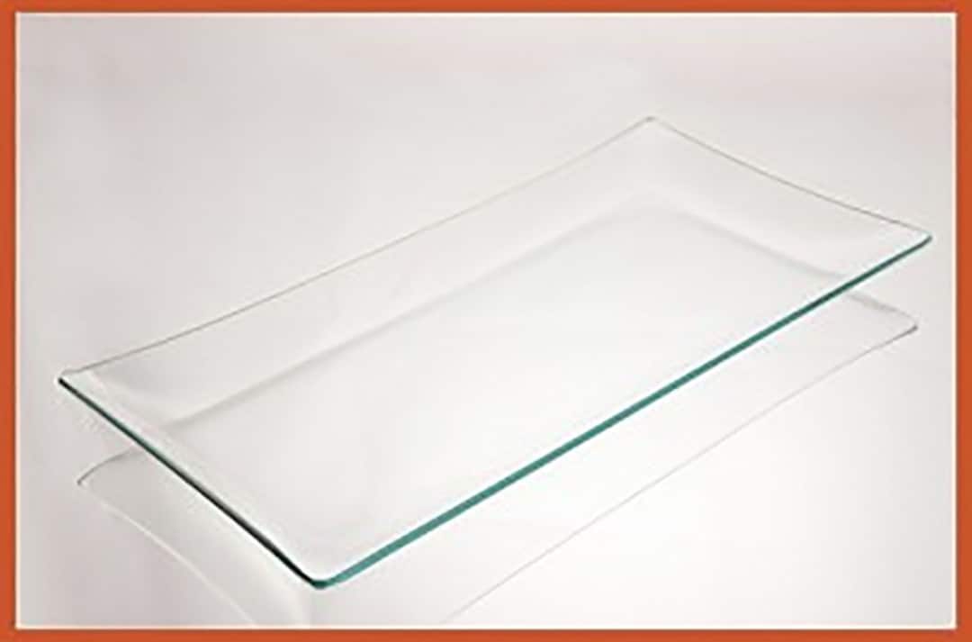 6 X 12 Inch Rectangle Bent Clear Glass Plate 3/16" Thick- Rectangle ...