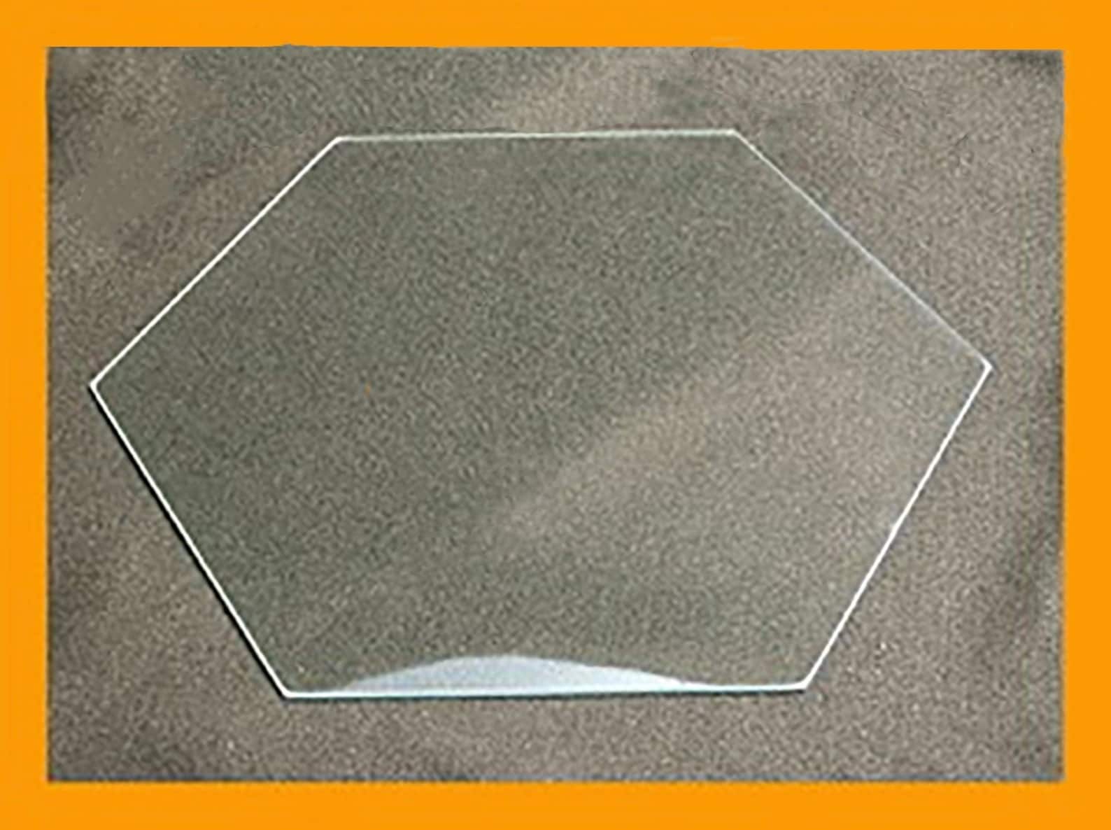 Hexagon Clear Flat Glass 1/8" Thick-hexagon Clear Flat Glass for ...