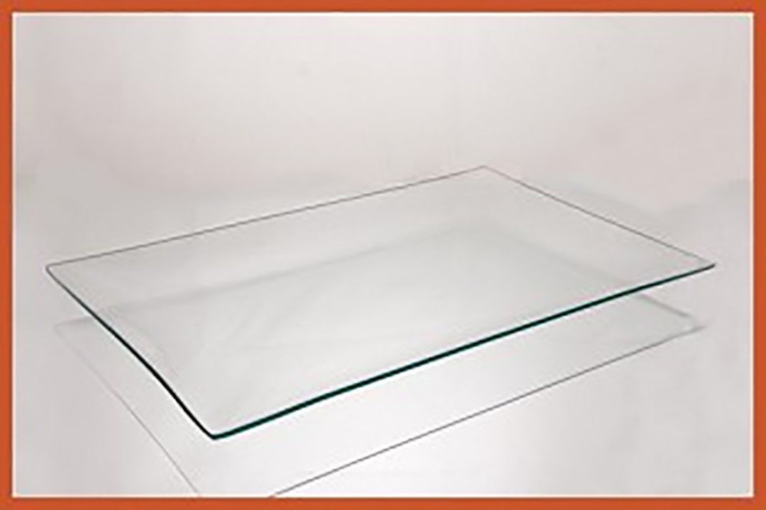 9 X 14 Inch Rectangle Bent Clear Glass Plate 3/16 Thick Rectangle Glass ...