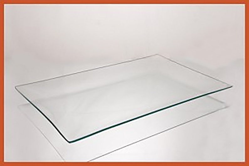 9 X 14 Inch Rectangle Bent Clear Glass Plate 3/16 Thick - Etsy