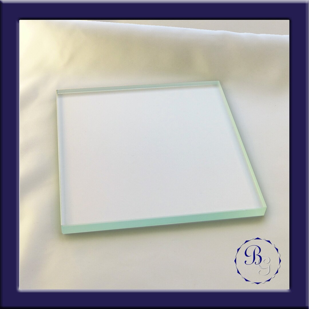 6" Square 3/8" Thick Flat Clear Glass - Etsy