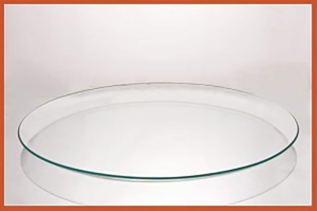 14 Inch Round Bent Clear Glass Plate 3/16" Thick- Round Glass Plate for ...