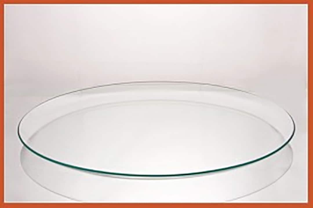14 Inch Round Bent Clear Glass Plate 1/8 Thick -round Glass Plate for ...