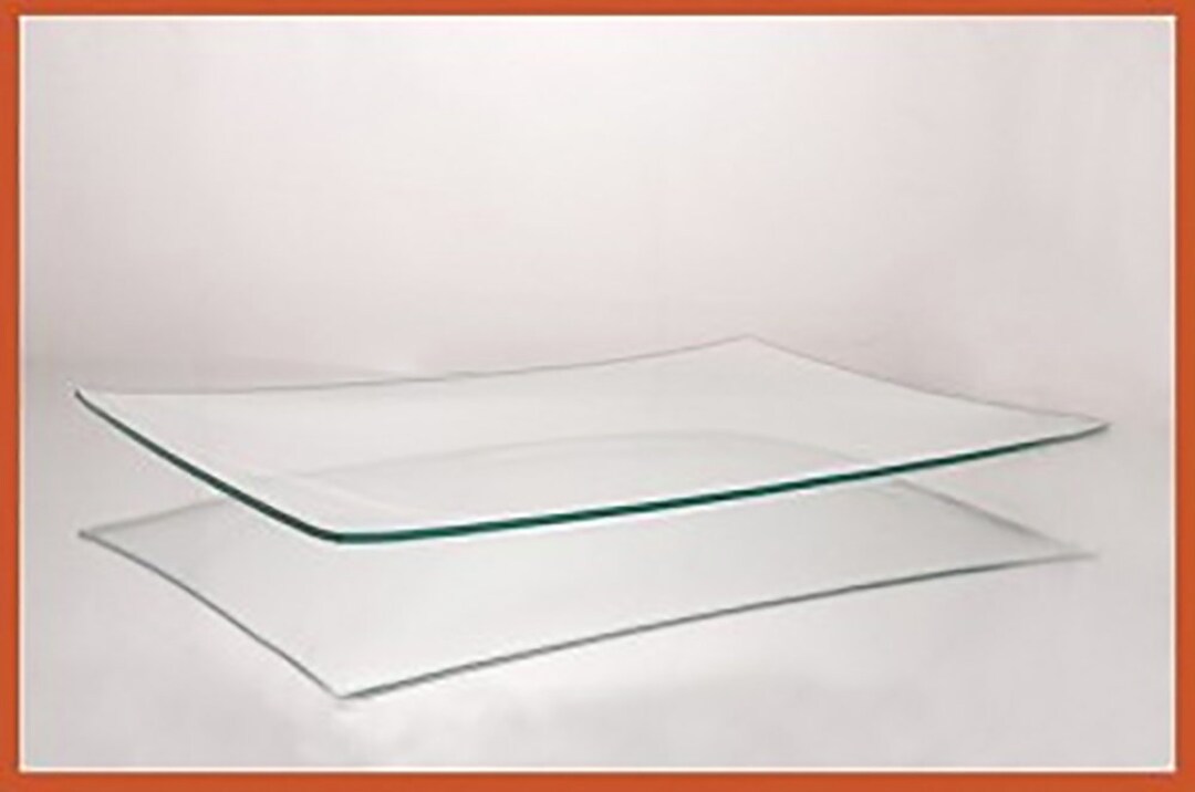 8 X 12 Inch Rectangle Bent Clear Glass Plate 3/16" Thick- Rectangle ...