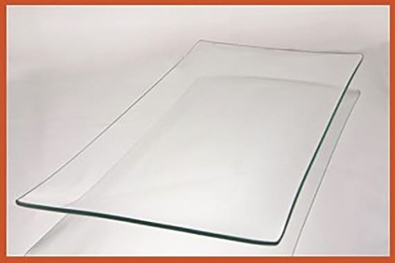 8 X 20 Inch Rectangle Bent Clear Glass Plate 1/8 Thick | Etsy
