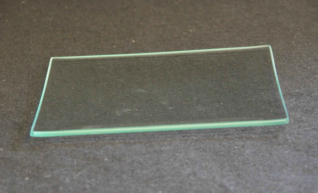 9 X 14 Inch Rectangle Big Bottom Bent Clear Glass Plate 1/8 Thick ...