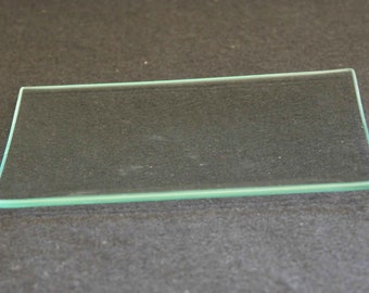 3 1/2 X 7 1/2 Inch Rectangle Bent Clear Glass Plate 1/8 Thick | Etsy