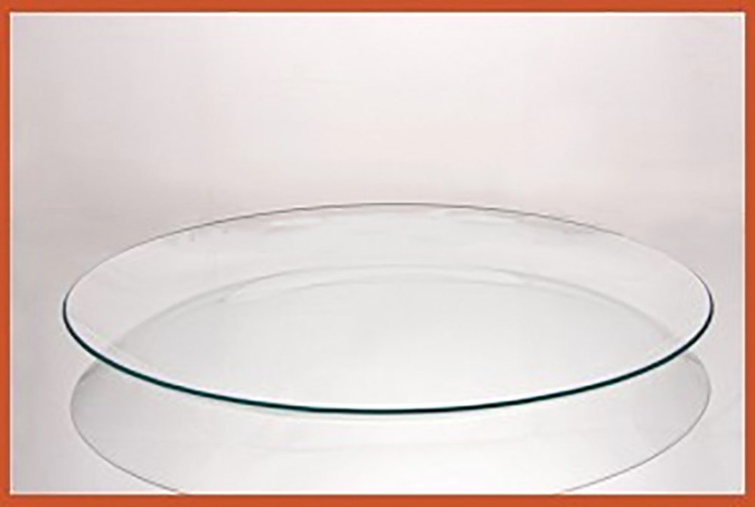 16 Inch Round Bent Clear Glass Plate 1/8" Thick - Round Glass Plate for ...