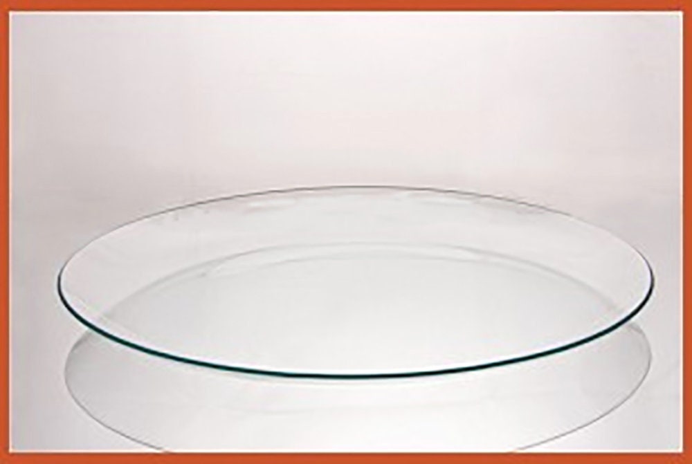 16 Inch Round Bent Clear Glass Plate 1/8" Thick - Round Glass Plate for ...
