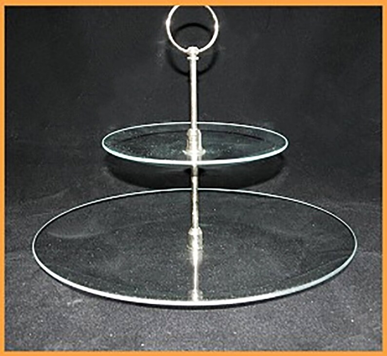 8 and 13 Inch Round Tier Clear Glass Serving Plate Set Round - Etsy