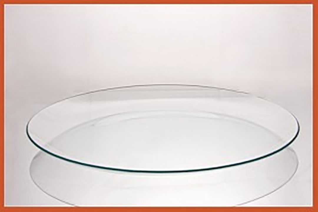 13 Inch Round Bent Clear Glass Plate 3/16" Thick- Round Glass Plate for ...