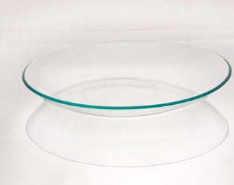 9 Inch Round Bent Clear Glass Bowl Round Glass Bowl for - Etsy