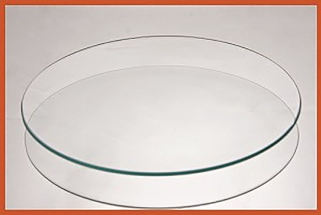8 Inch Round Bent Clear Glass Plate 3/16" Thick- Round Glass Plate for ...