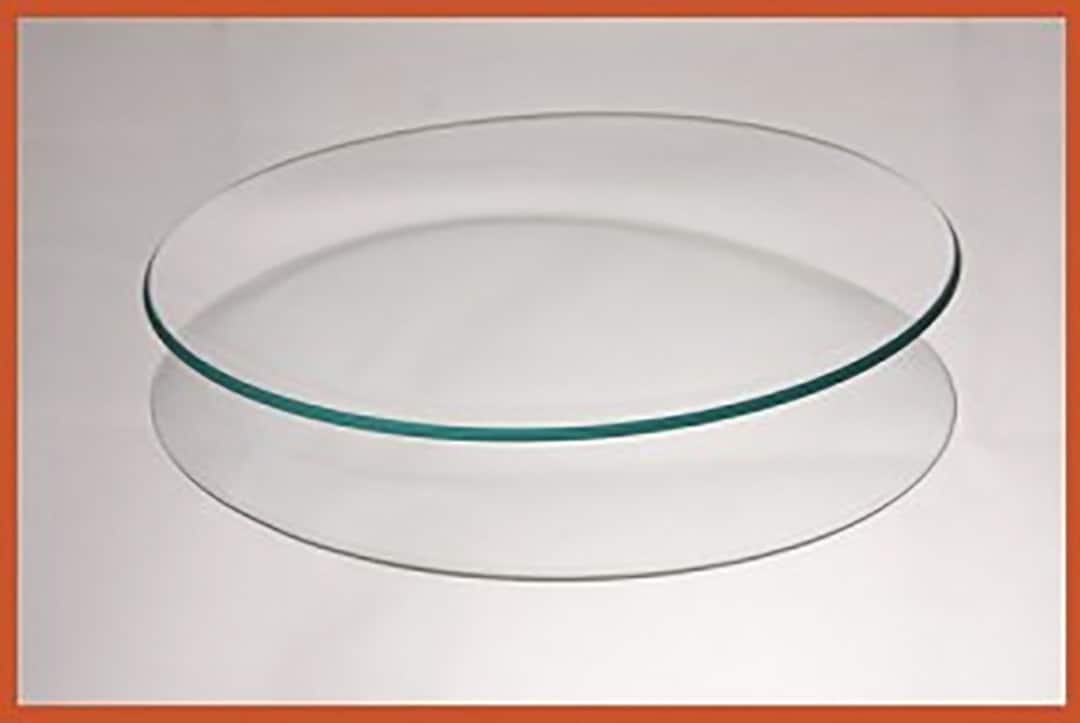 7 Inch Round Bent Clear Glass Plate 1/8 Thick- Round Glass Plate for ...