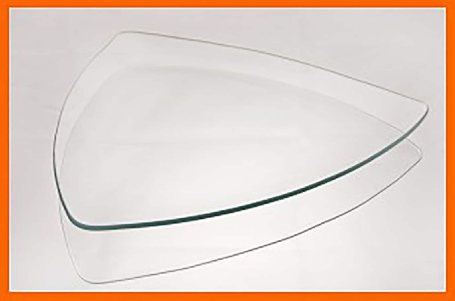 9 Inch Triangle Bent Clear Glass Plate 3/16" Thick-triangle Glass Plate ...