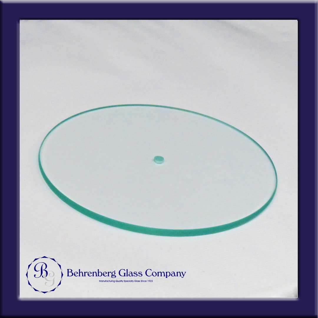 4 Inch Round 1/8 Thick With Hole in Center Flat Clear Glass, Round ...