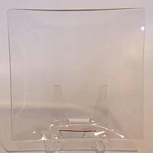 6 Inch Square Bent Clear Glass Plate 4mm Thick- Square Glass Plate for ...