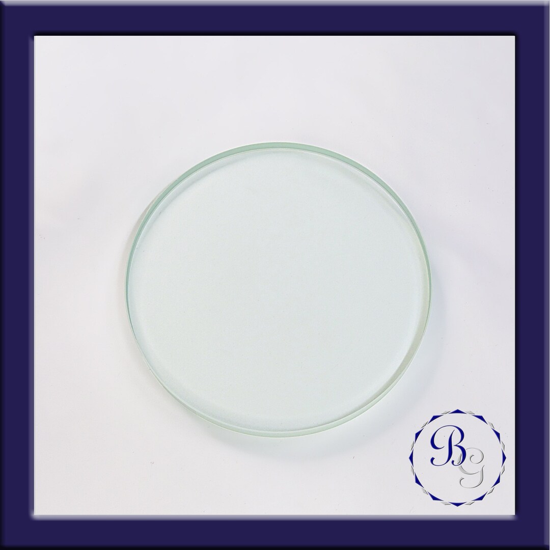 6" Round 1/2" Thick Flat Clear Glass With Flat Ground Edge - Etsy