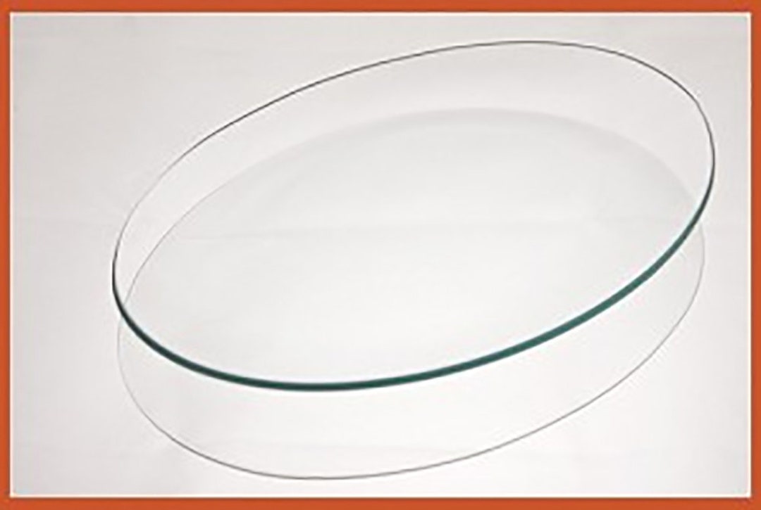 7 X 10 Inch Oval Bent Clear Glass Plate 3/16" Thick- Oval Glass Plate ...