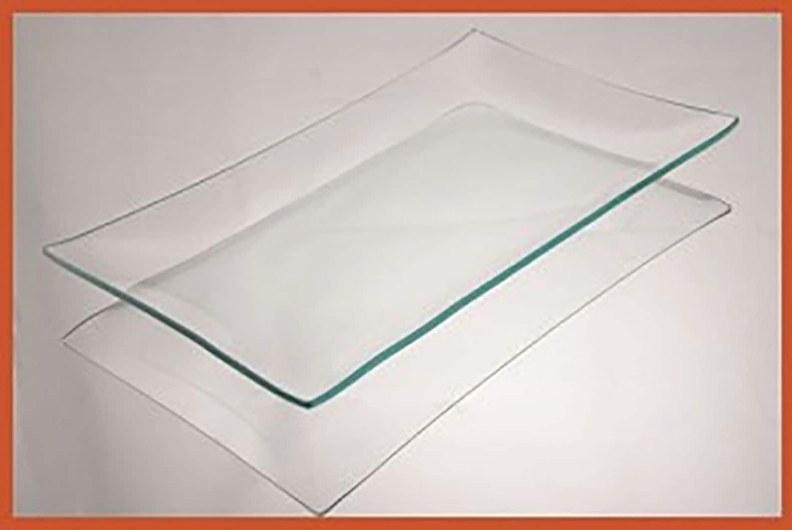 6 X 10 Inch Rectangle Bent Clear Glass Plate 18 Thick Etsy