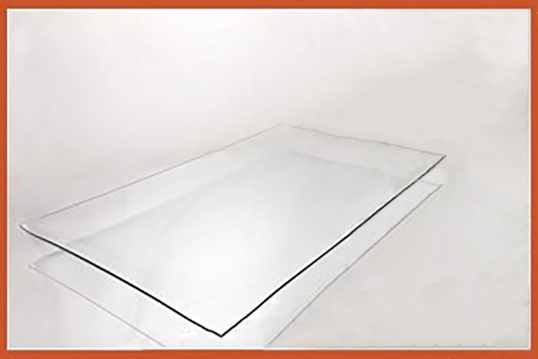 12 X 20 Inch Rectangle Bent Clear Glass Plate 316 Thick Rectangle Glass Plate For Decoupage
