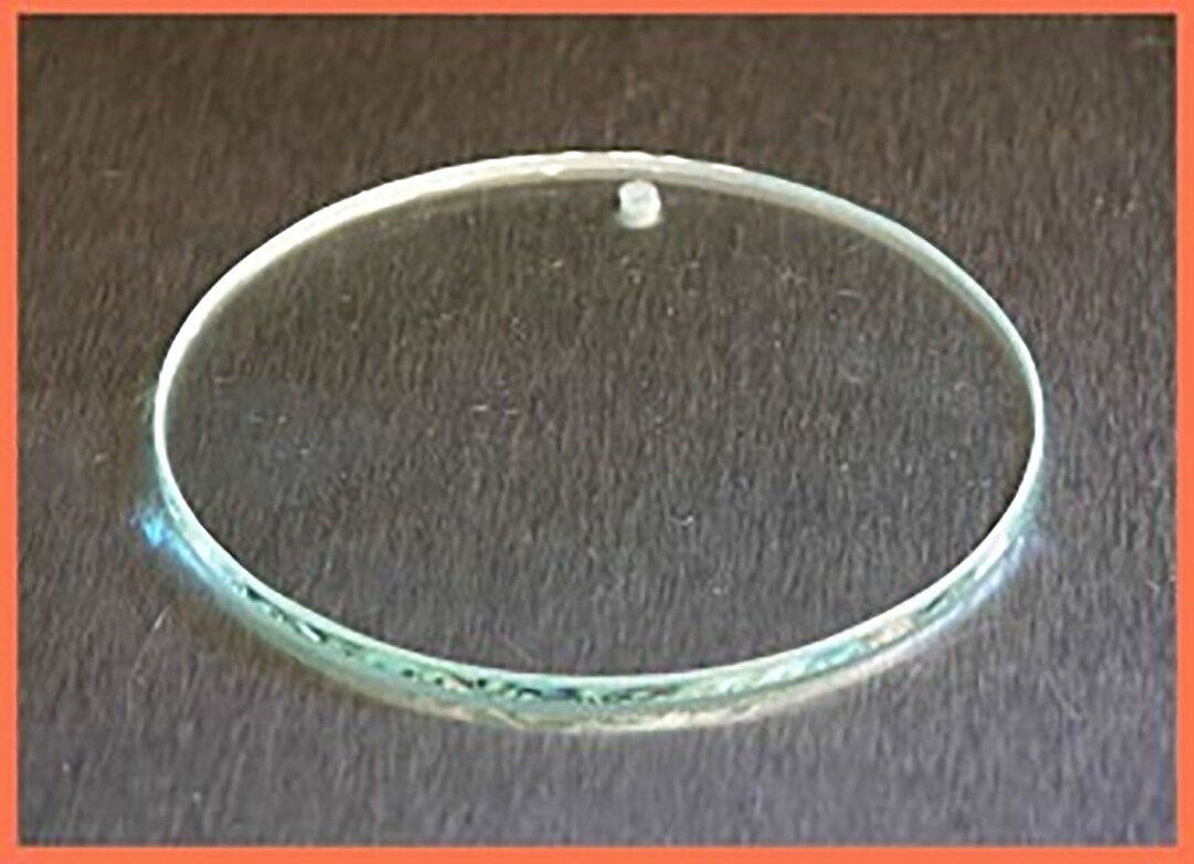 4 Inch Round 1/8 Thick Ornament Swiped Edge Flat Clear Glass, Round ...