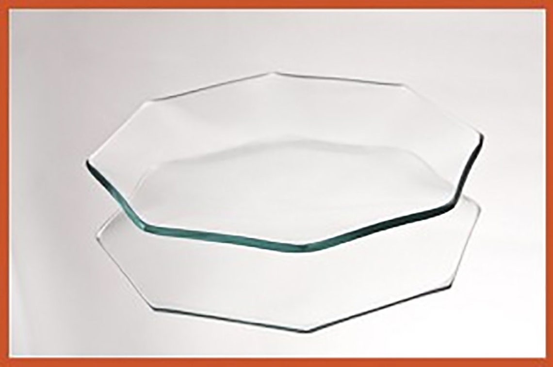 6 Inch Octagon Bent Clear Glass Plate 1/8 Thick Octagon - Etsy