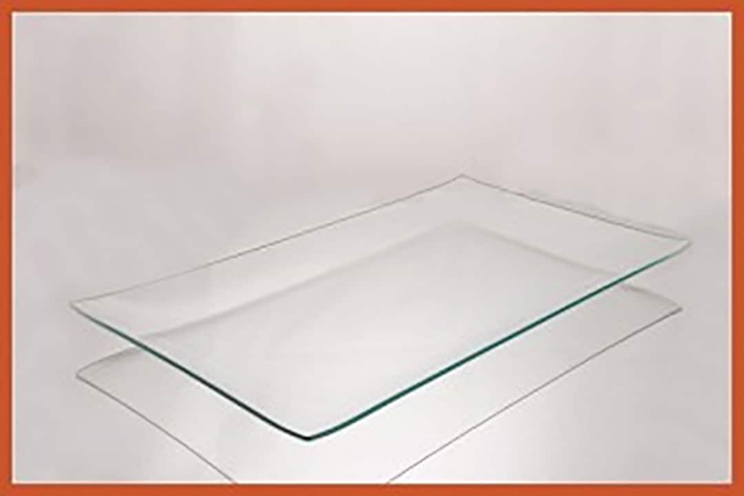8 X 14 Inch Rectangle Bent Clear Glass Plate 3/16" Thick- Rectangle ...