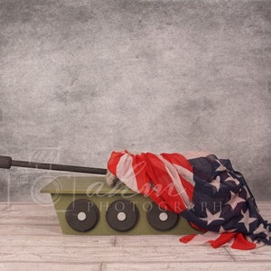 Newborn Digital Backdrop Tank American Flag Army Boy Baby Background ...