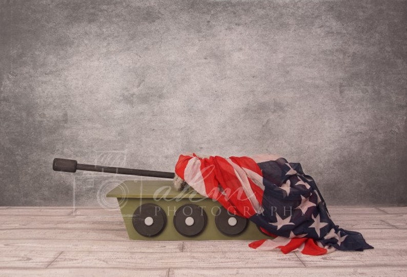Newborn Digital Backdrop Tank American Flag Army Boy Baby Background ...