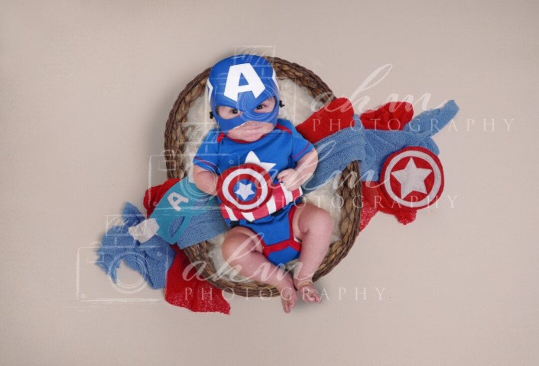 Digital Newborn Backdrop Super Hero Basket. One of a Kind - Etsy