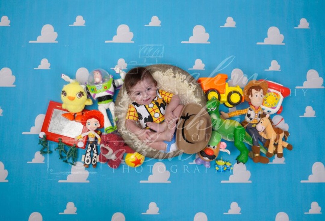 Toy Story Newborn Digital Backdrop Andy Baby Girl Boy Composite ...