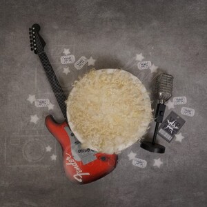 Newborn Digital Backdrop Rock Star Guitar Music Boy Girl Concert Above ...
