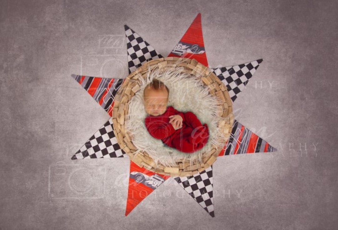 Newborn Digital Backdrop Racing Flags Race Car Driver Cars Car Above ...